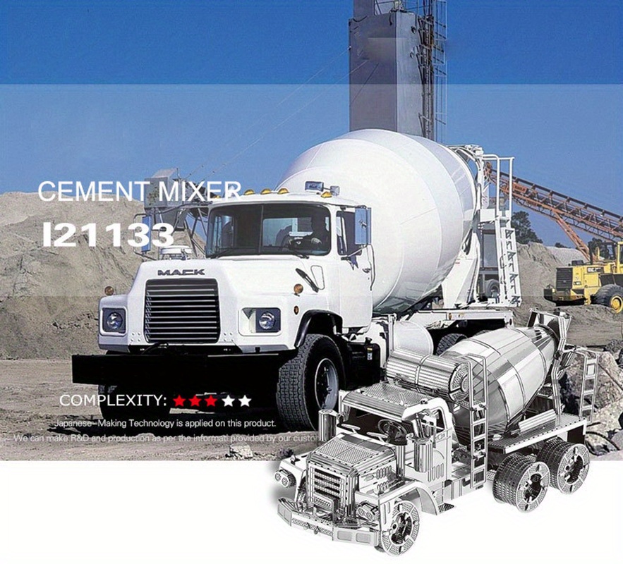 Mixer Truck 3d Metal Puzzle Adults Diy Model Kit Building - Temu
