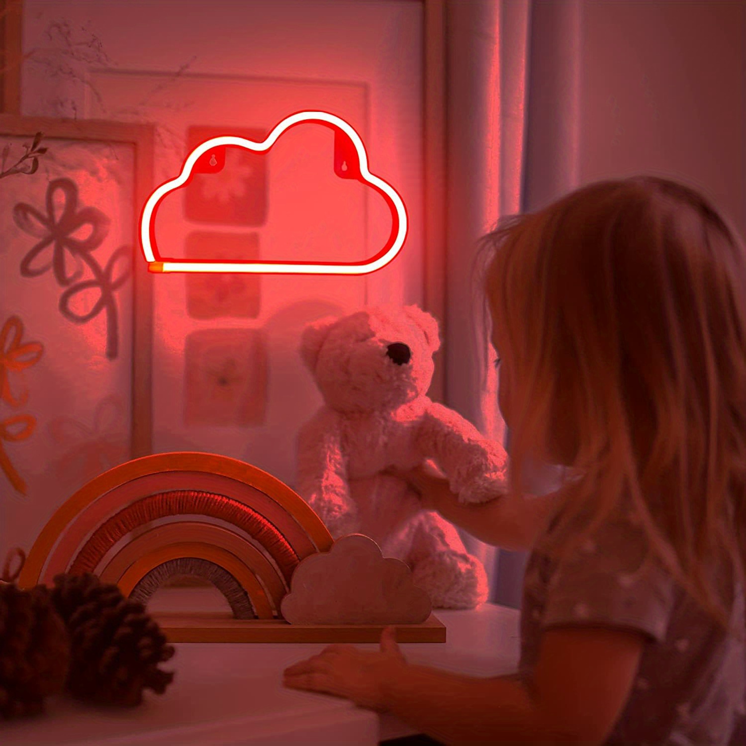 Cloud Neon Wall Decoration Neon Usb Battery Powered Neon - Temu