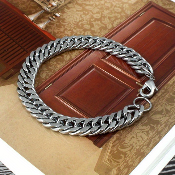 Chunky Chain Bracelet Adjustable Hand Jewelry Decor Women - Temu Australia