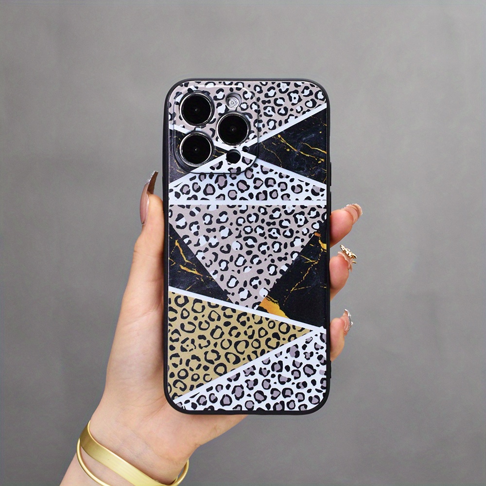 Leopard Print Pattern Liquid Silicone Mobile Phone Case - Temu United ...