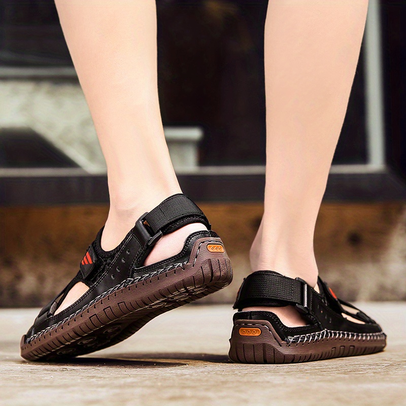 Mens Stitch Non Slip Sandals Wear Resistant Comfy Beach Shoes Summer ...