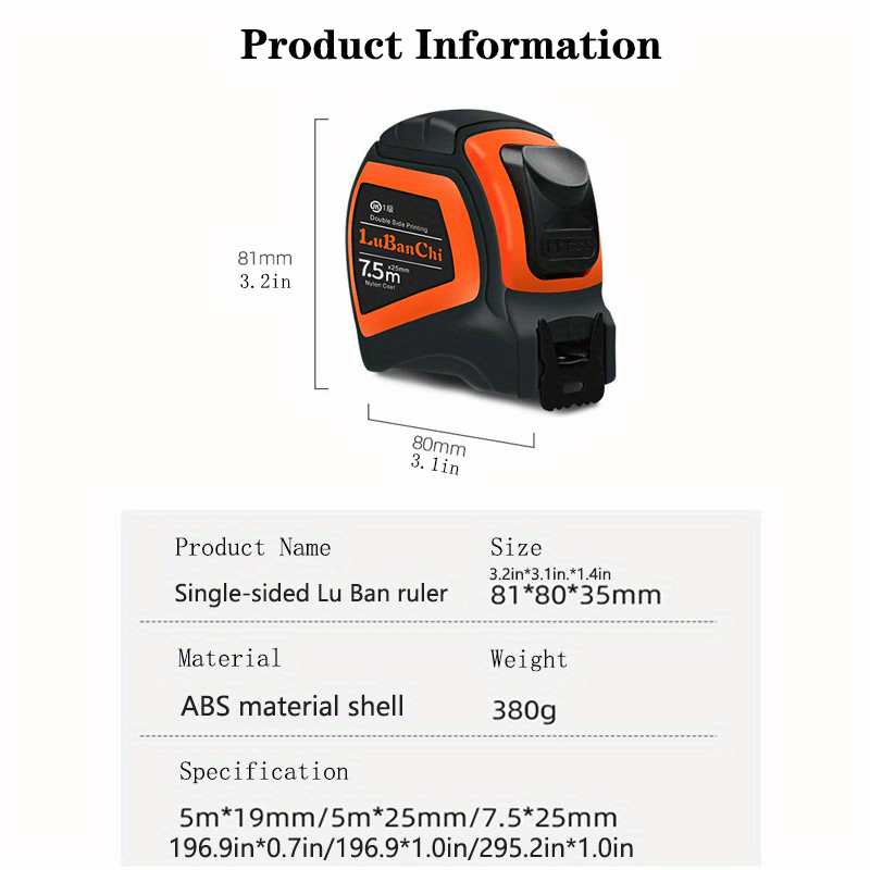 Accurate Measuring Made Easy: Retractable Steel Tape Measure - Temu