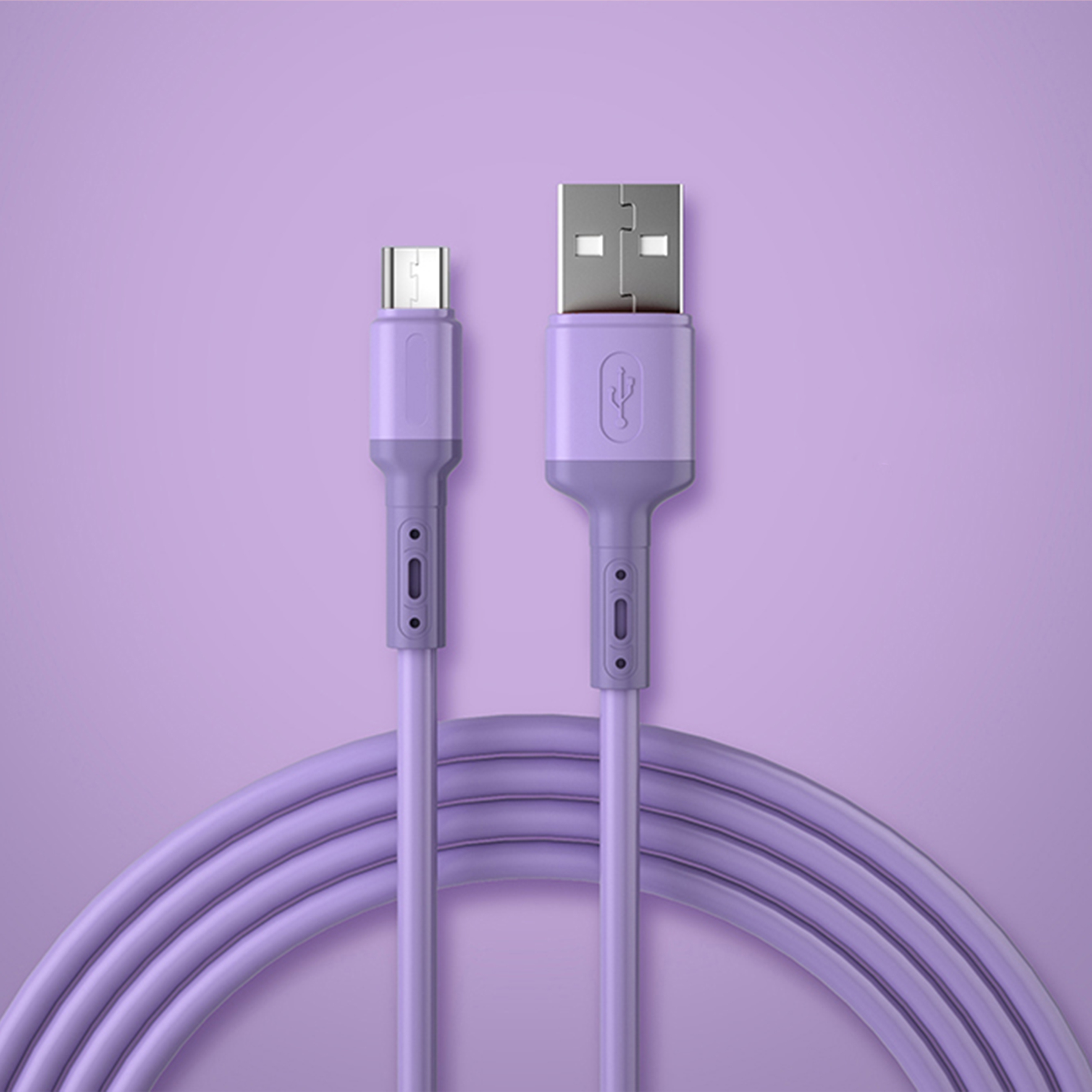 Android Liquid Silicone Charging Cable Data Cable Multi Color Optional ...