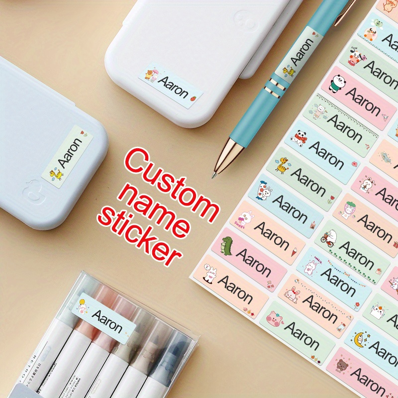 Custom Cartoon Waterproof Name Sticker Medium Size - Temu United Kingdom