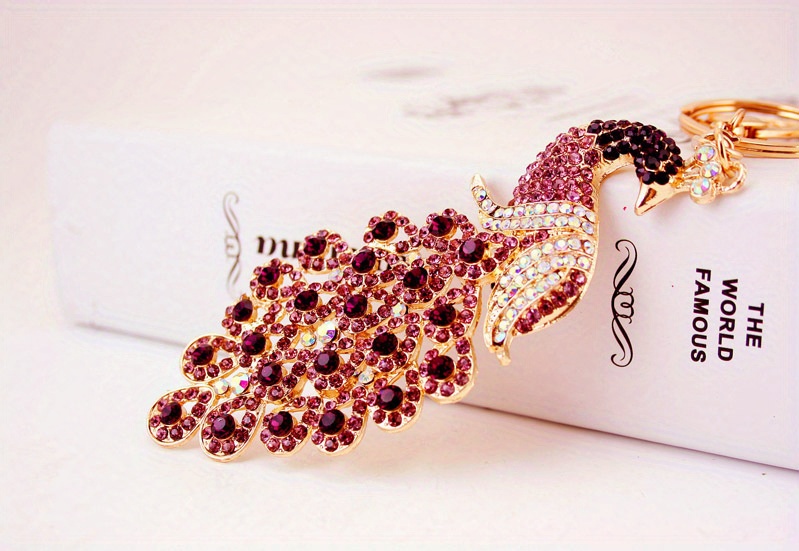 1pc chinese style creative cute peacock pendant car keychain bag ...