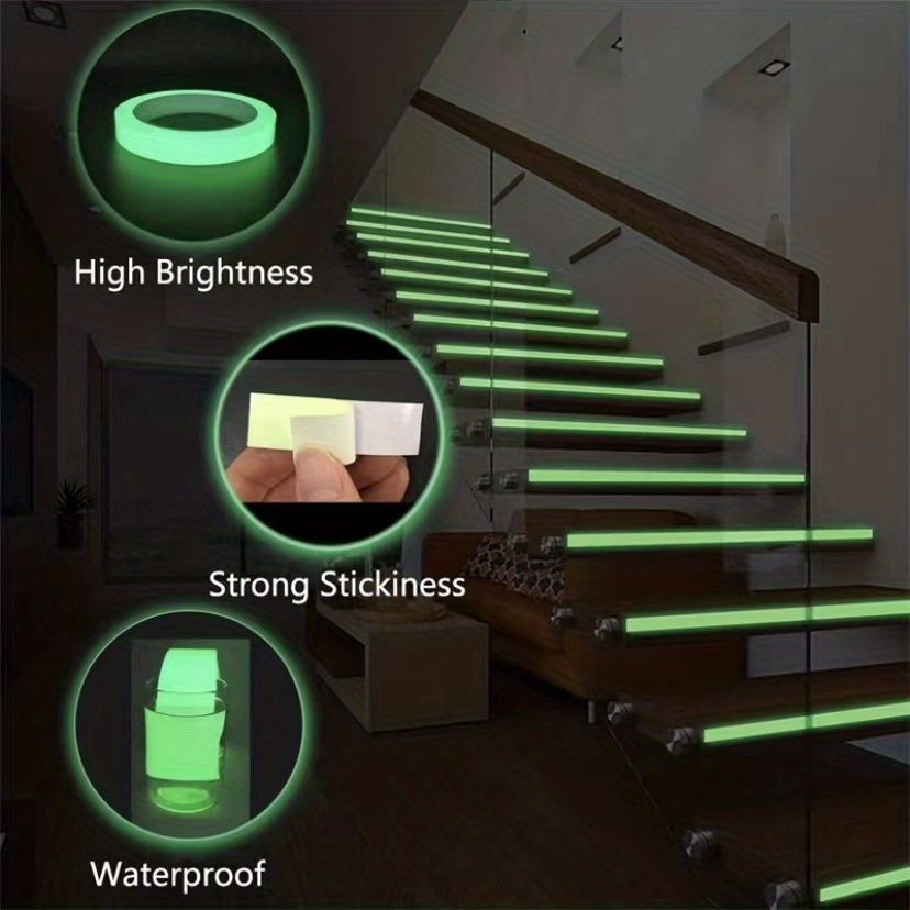 Luminous Tape Fluorescent Tape Green Warning Ground Light - Temu