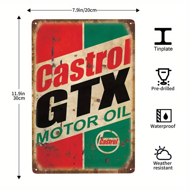 1pc Vintage Metal Tin Signs Retro Garage Signs For Men Wall Decorations