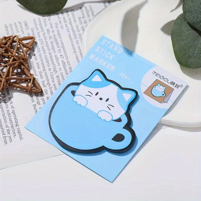 Cute Cat Design Self adhesive Memo Pad Colorful Sticky Notes - Temu