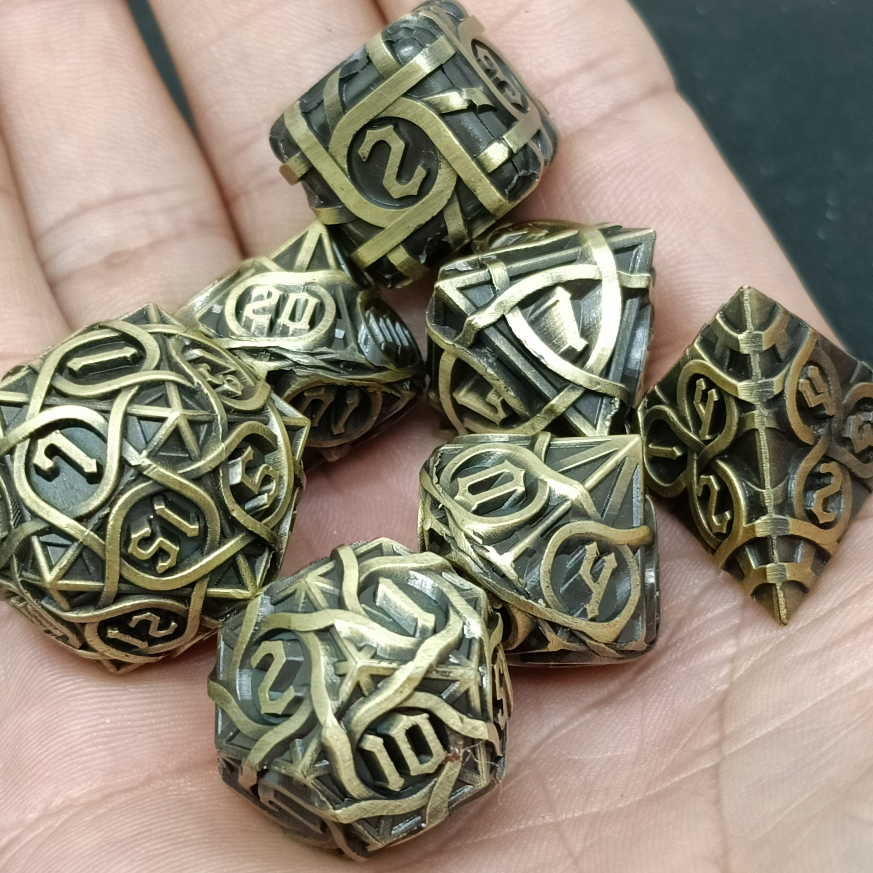 Polyhedral Dragon Dice Set Perfect Metal Dice Set Role - Temu