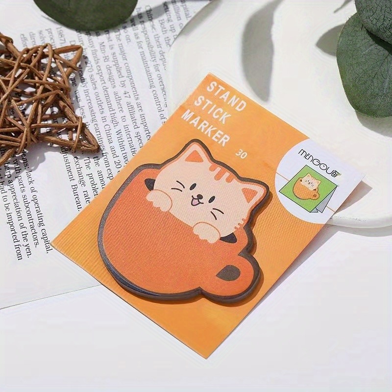 Cute Cat Design Self adhesive Memo Pad Colorful Sticky Notes - Temu
