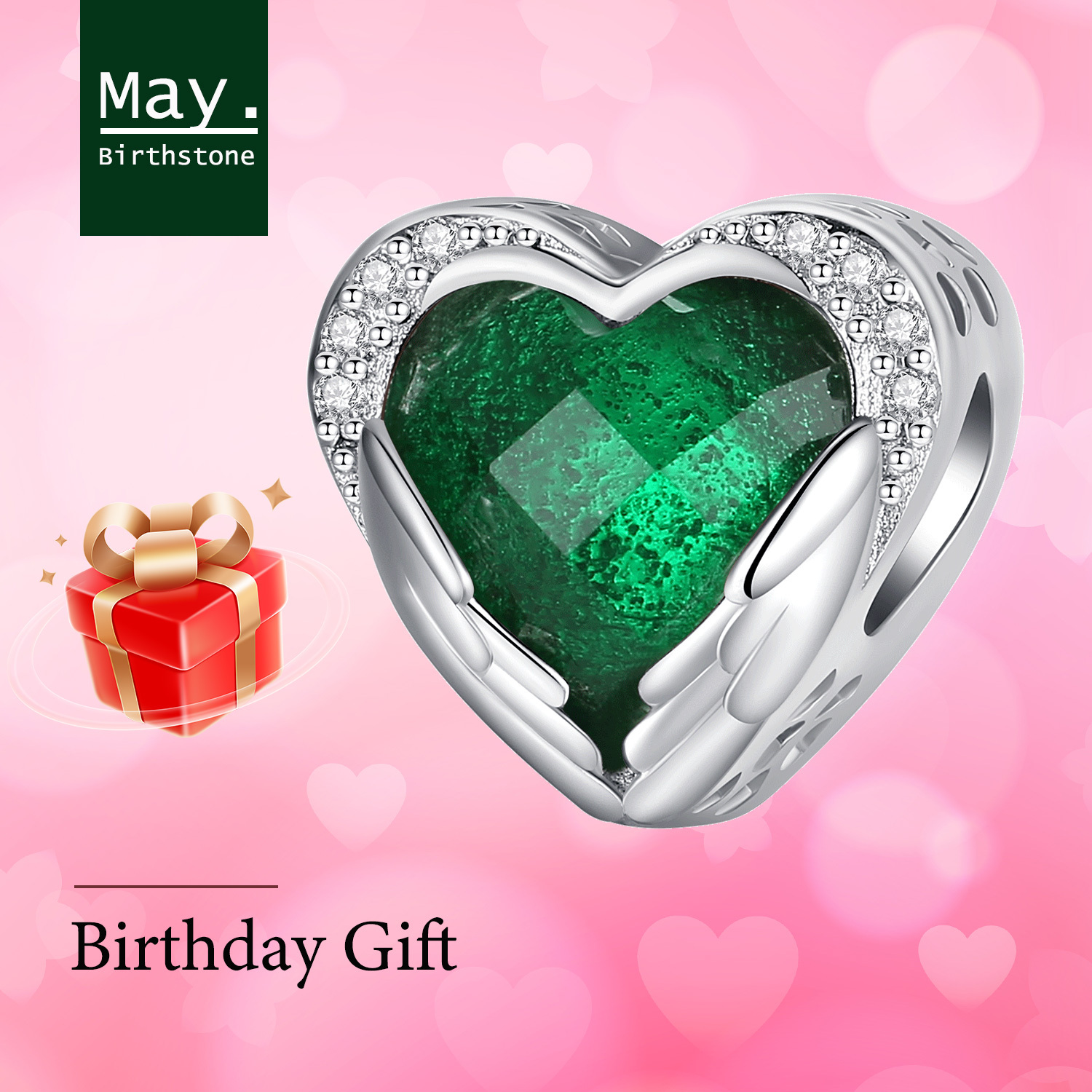 Angel Wings Birthstone Charms Original European Bracelets - Temu Australia