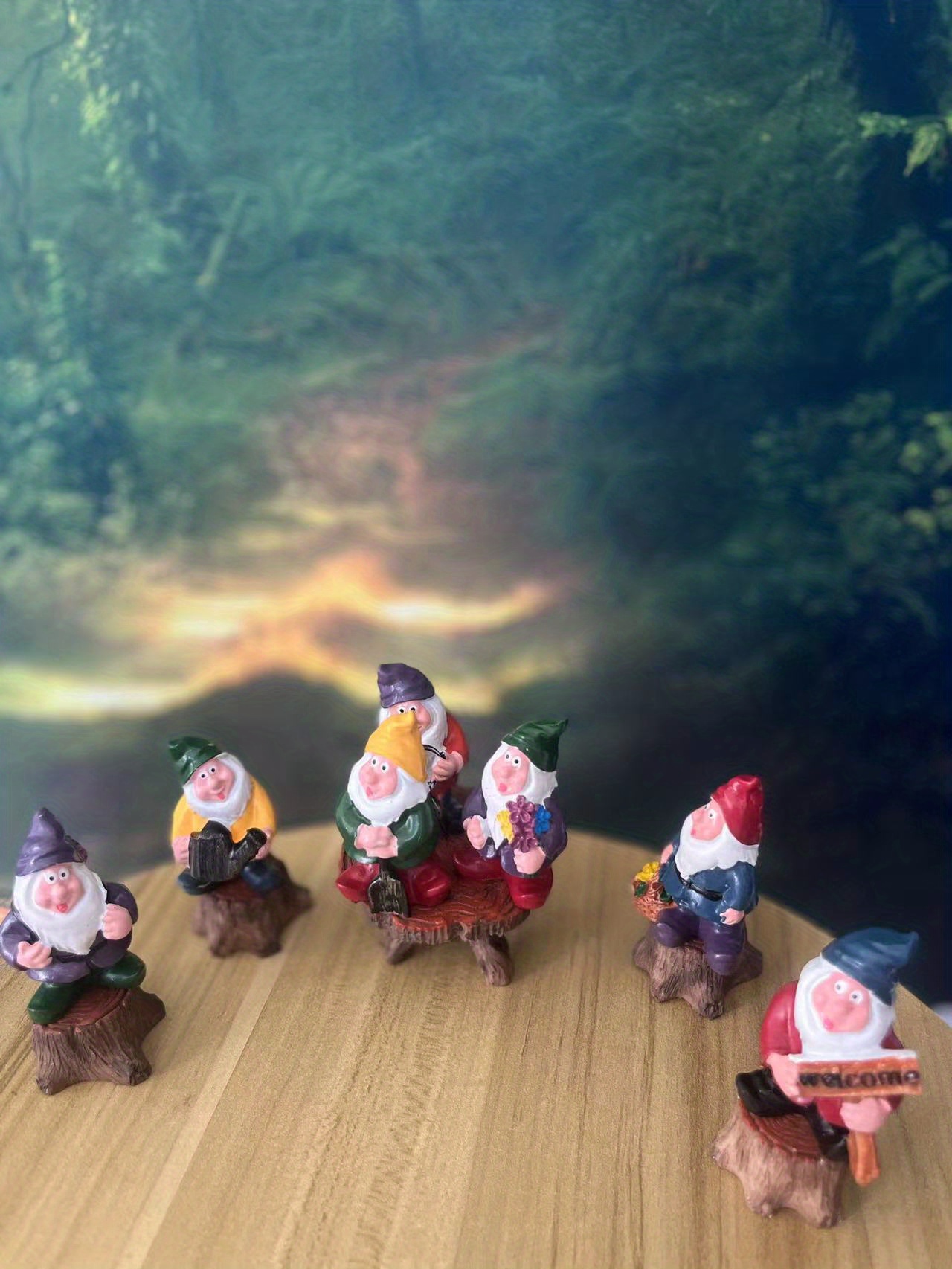 Garden Gnome Resin Ornaments Crafts Micro Landscape Moss - Temu Australia