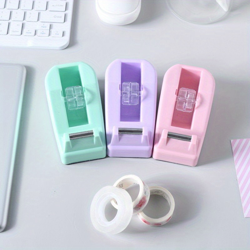Macaron Color Mini Tape Dispenser Simple Multi purpose - Temu