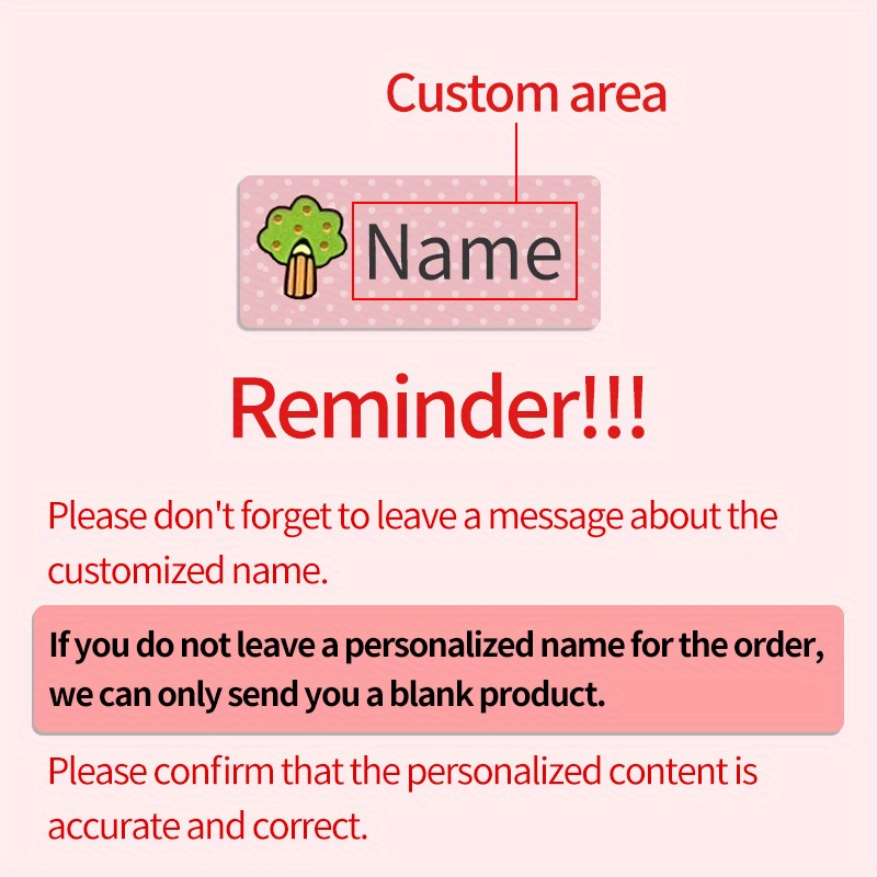 Name Sticker Custom Waterproof Kawaii Stickers Medium Size - Temu Australia