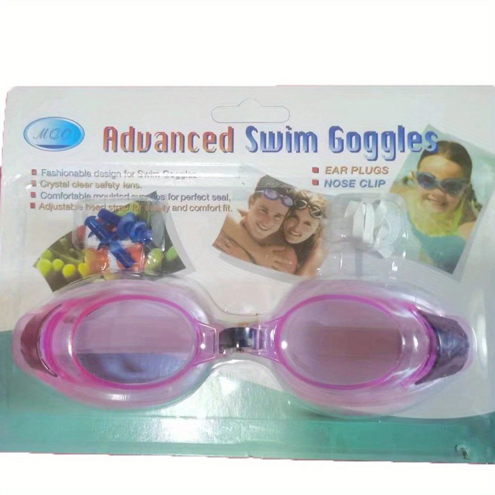 anti fog swimming goggles nose clip earplugs swimming - Temu Australia