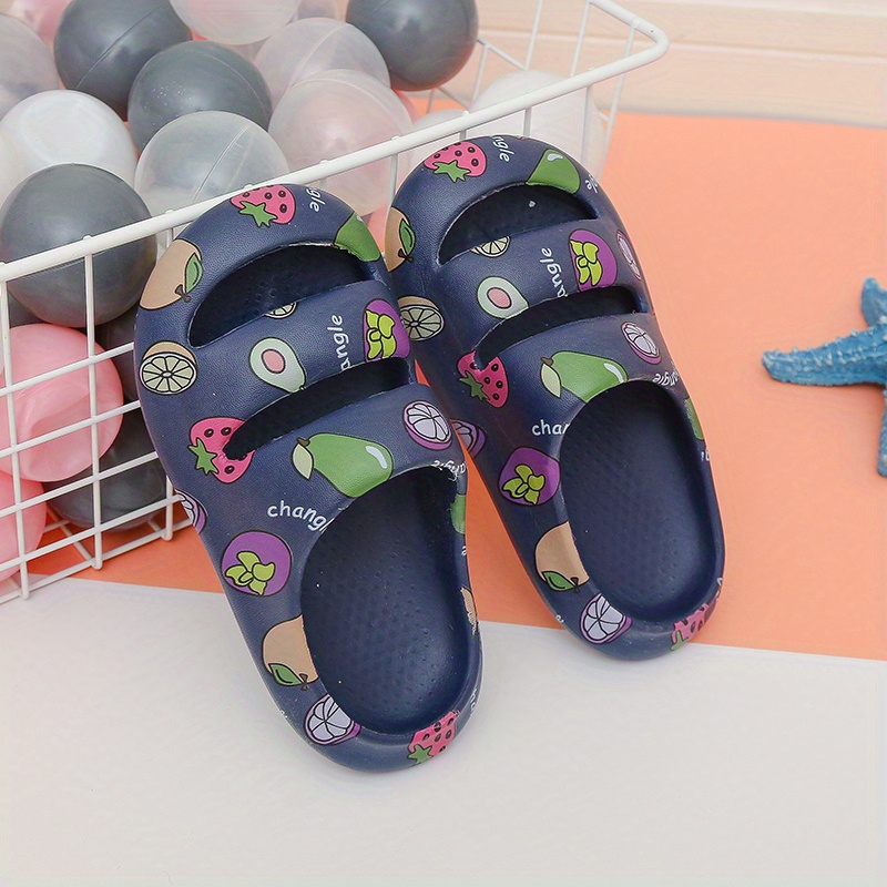 Boys Girls Cartoon Fruit Lightweight Non Slip Open Toe Slides Summer - Kid's Shoes - Temu United ...