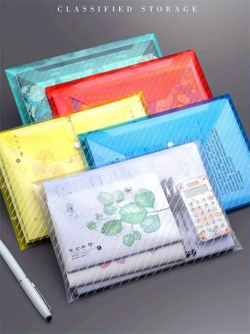 Thickened A4 File Bag Snap Plastic - Temu Ireland