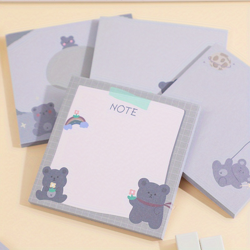little bear note sticker stickable paper cartoon - Temu