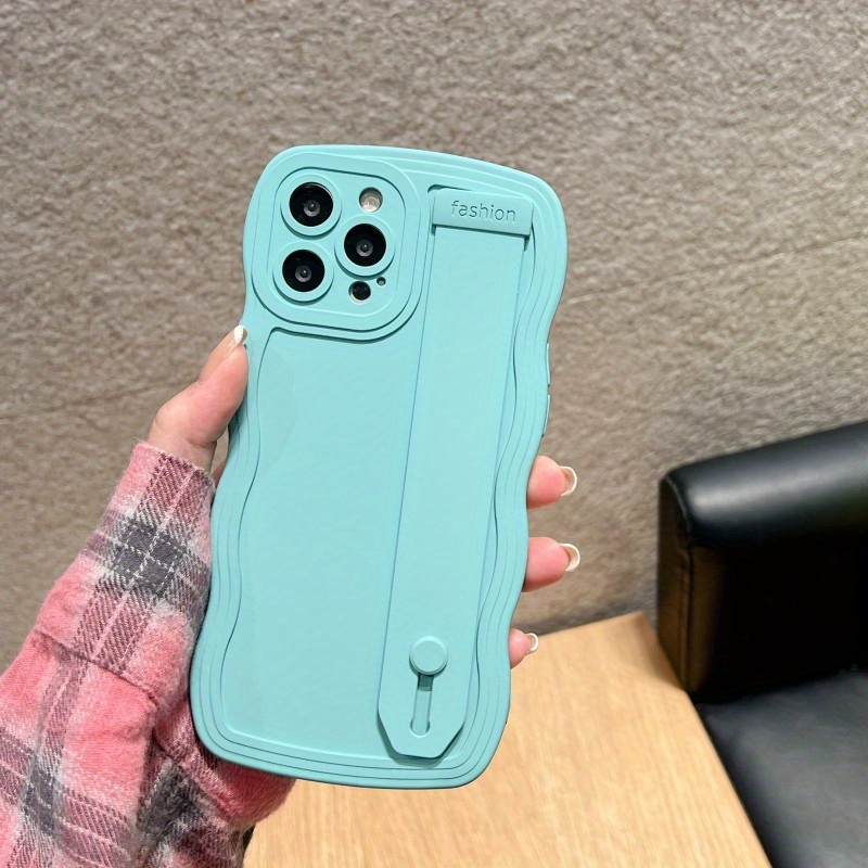 Unique Macaron Color Phone Case Finger Grip Stand Compatible - Temu New ...