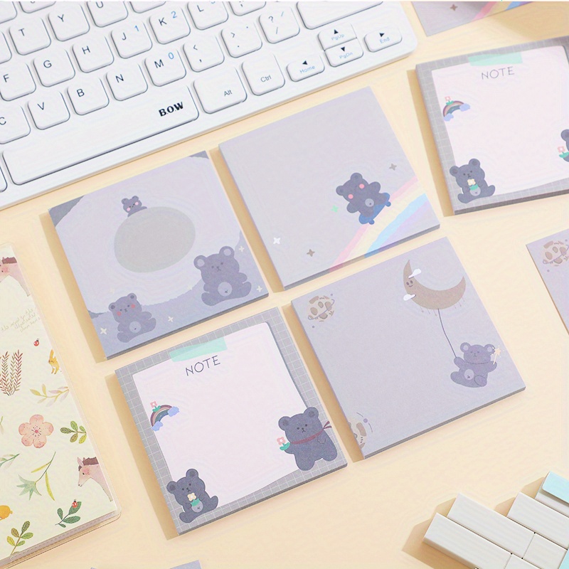 little bear note sticker stickable paper cartoon - Temu