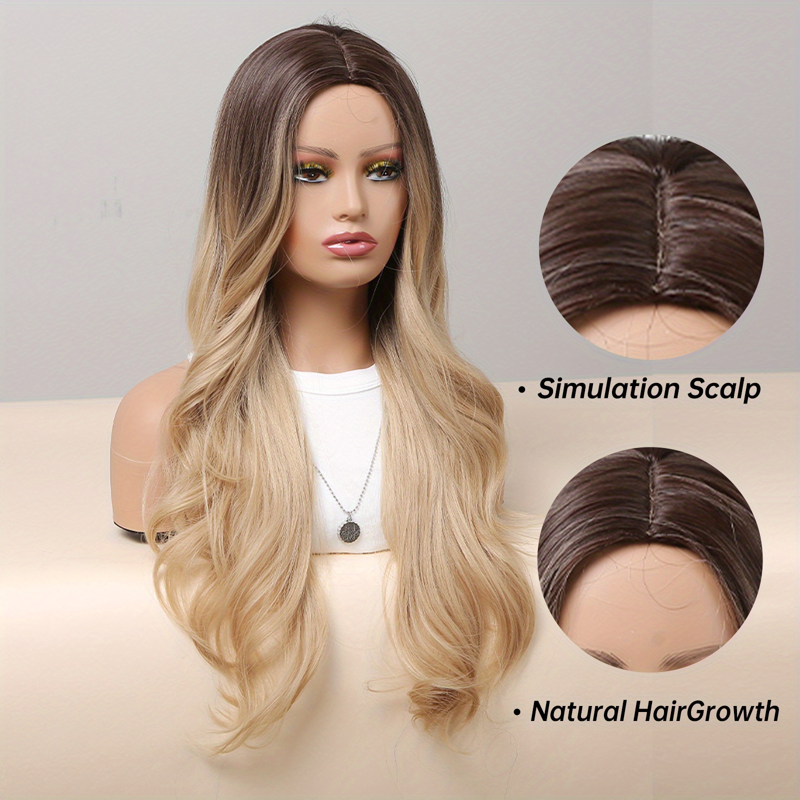 Ombre Brown Blonde Butterfly Haircut Long Body Wave Hair - Temu United ...