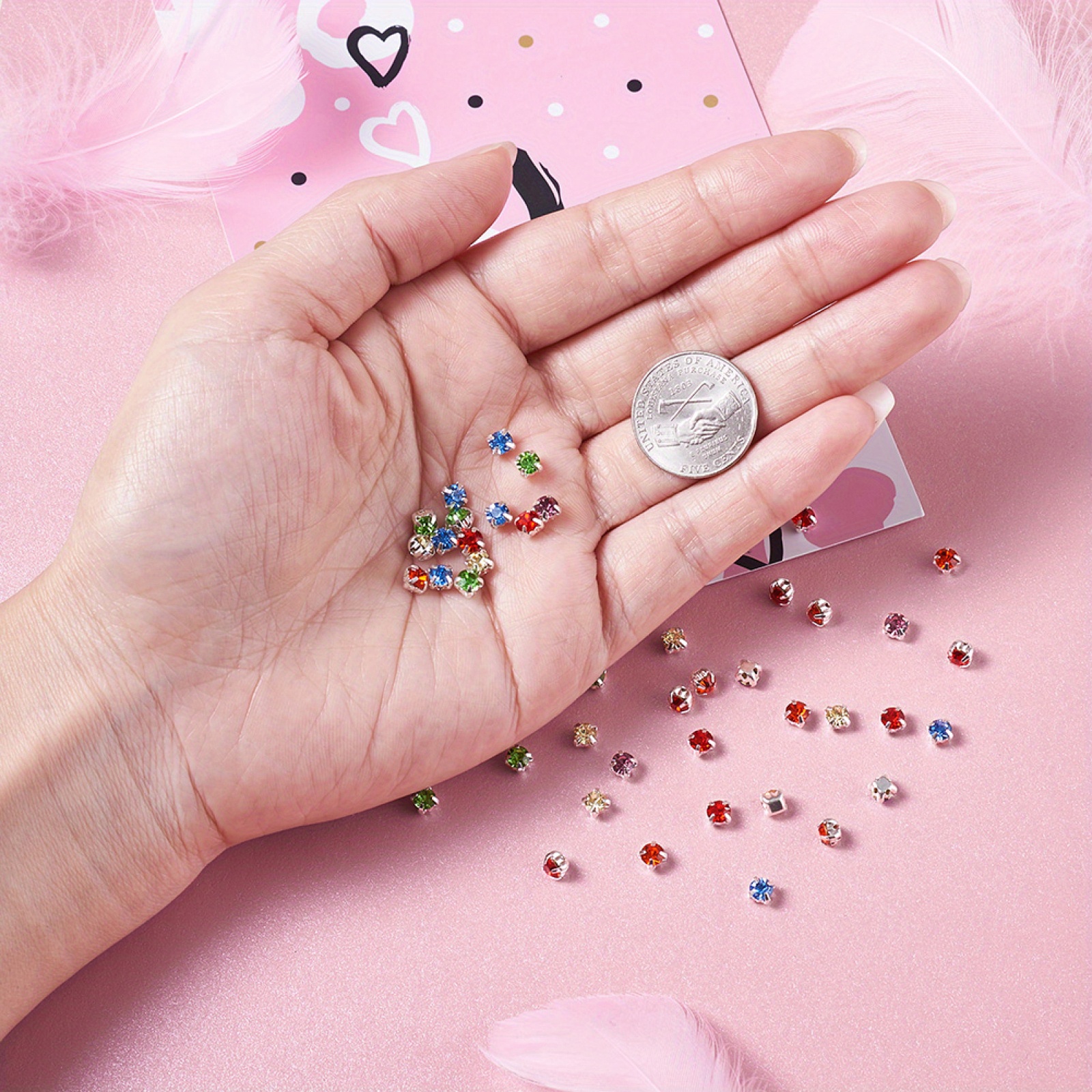 Mixed Color Diy Glass Beads Rhinestone Beads Crystal Beads - Temu Australia