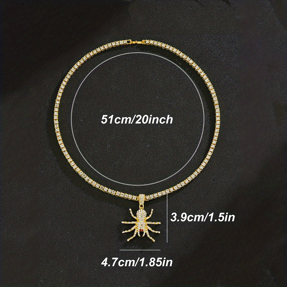 full spider pendant necklace shining - Temu Philippines