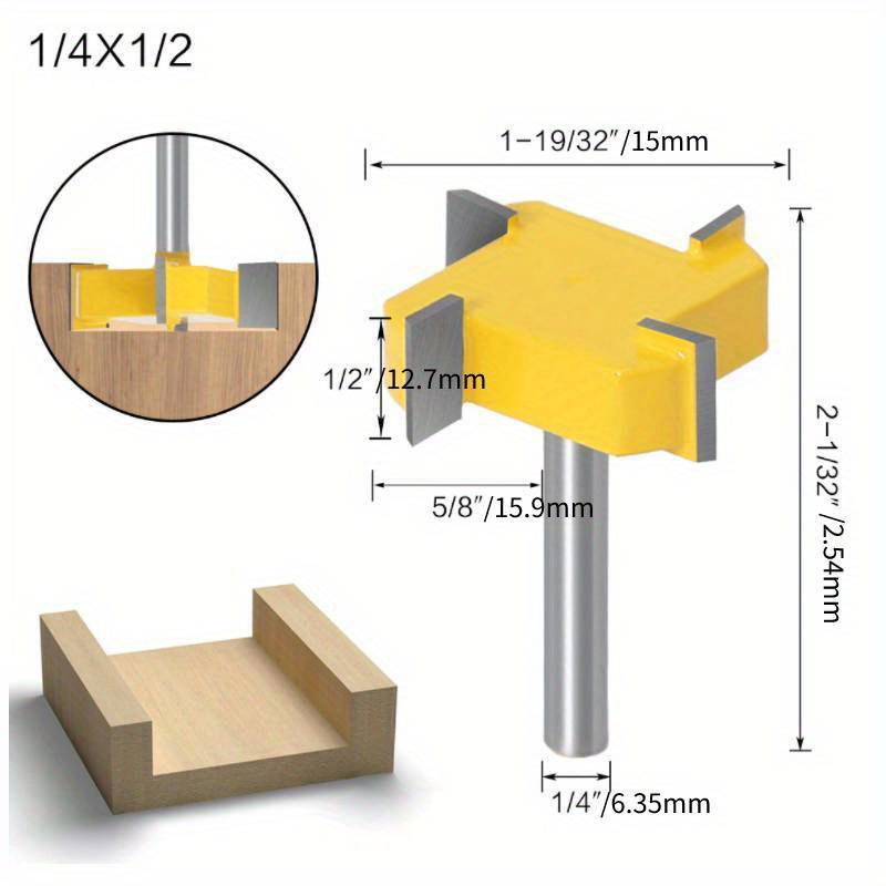 Four edged T blades Carbide Tipped Router Bits - Temu United Kingdom