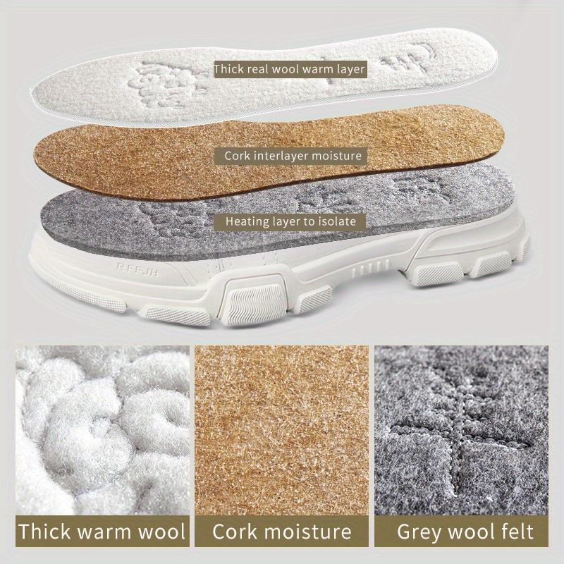 winter warm insoles shoes men women wool thicken - Temu New Zealand