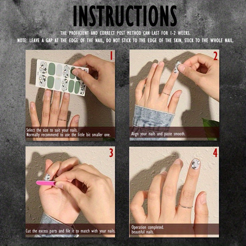 gradient glitter nail stickers set gradient color full - Temu Australia