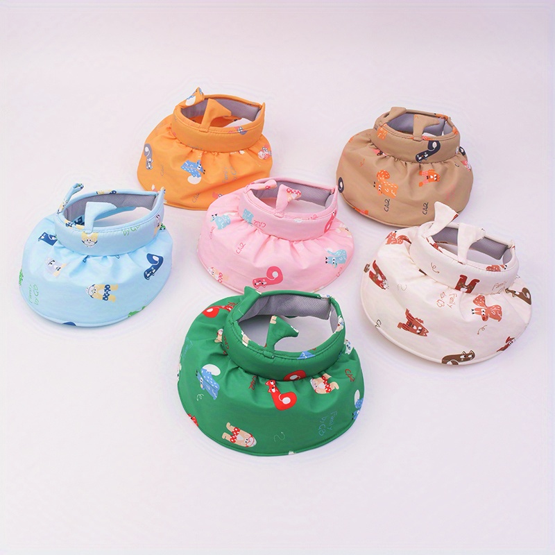 Girls Cute Animal Print Empty Top Visor Hat Adjustable Uv Protective ...