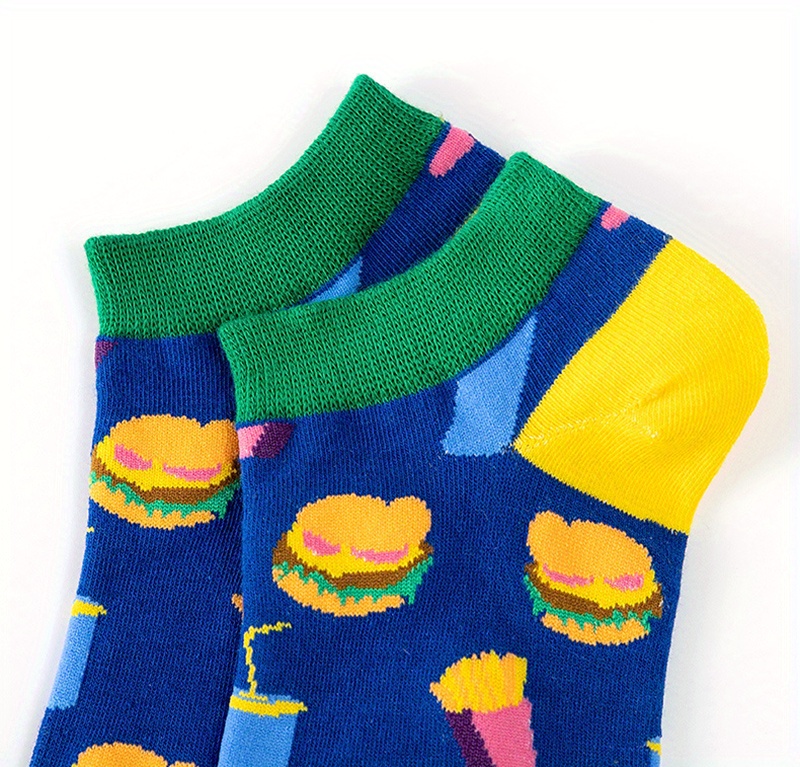 Cartoon Print Short Socks Breathable Thin Shallow Mouth - Temu Norway