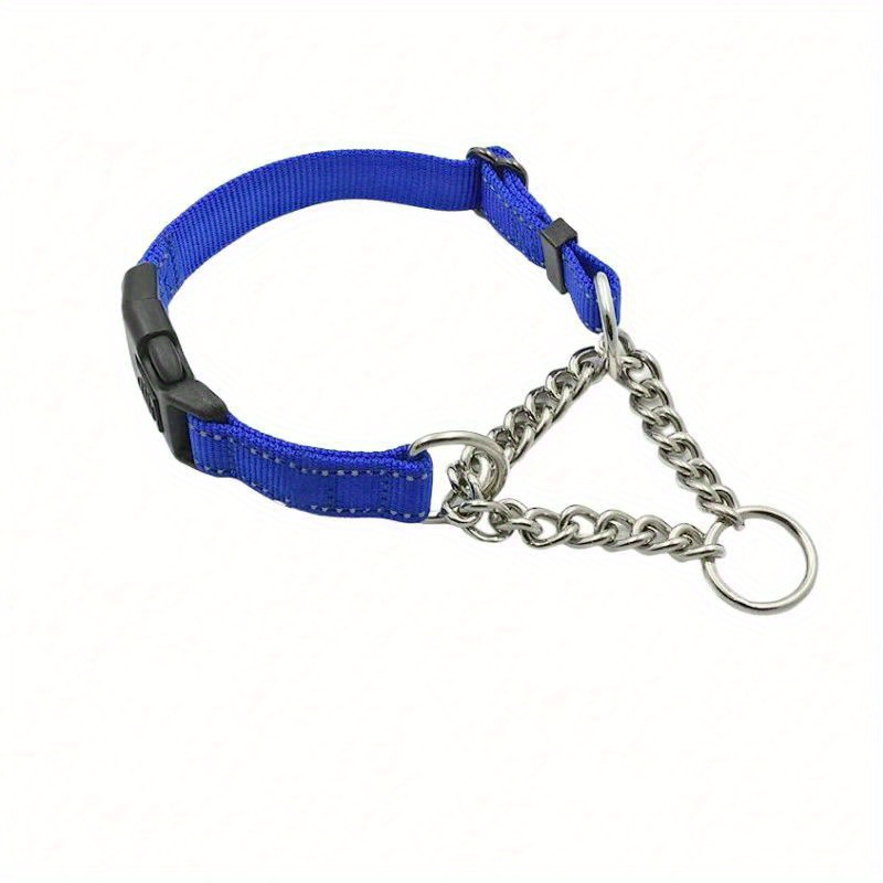 Dog Collar Safety Locking Buckle Reflective Adjustable Chain - Temu ...