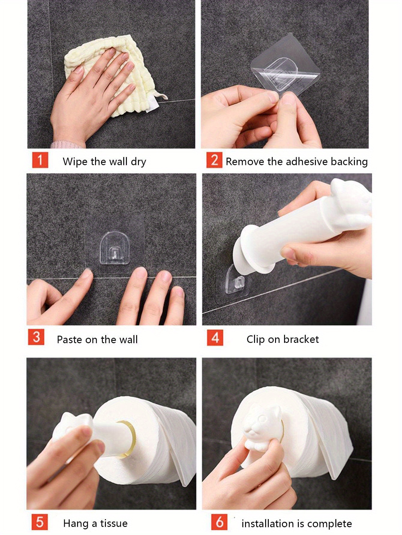 Kitten Retractable Tissue Holder Wall Mount Creative Toilet - Temu ...