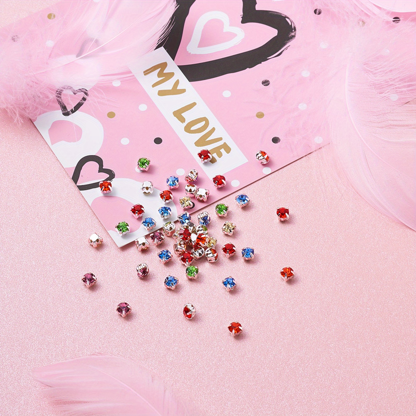 Mixed Color Diy Glass Beads Rhinestone Beads Crystal Beads - Temu Australia