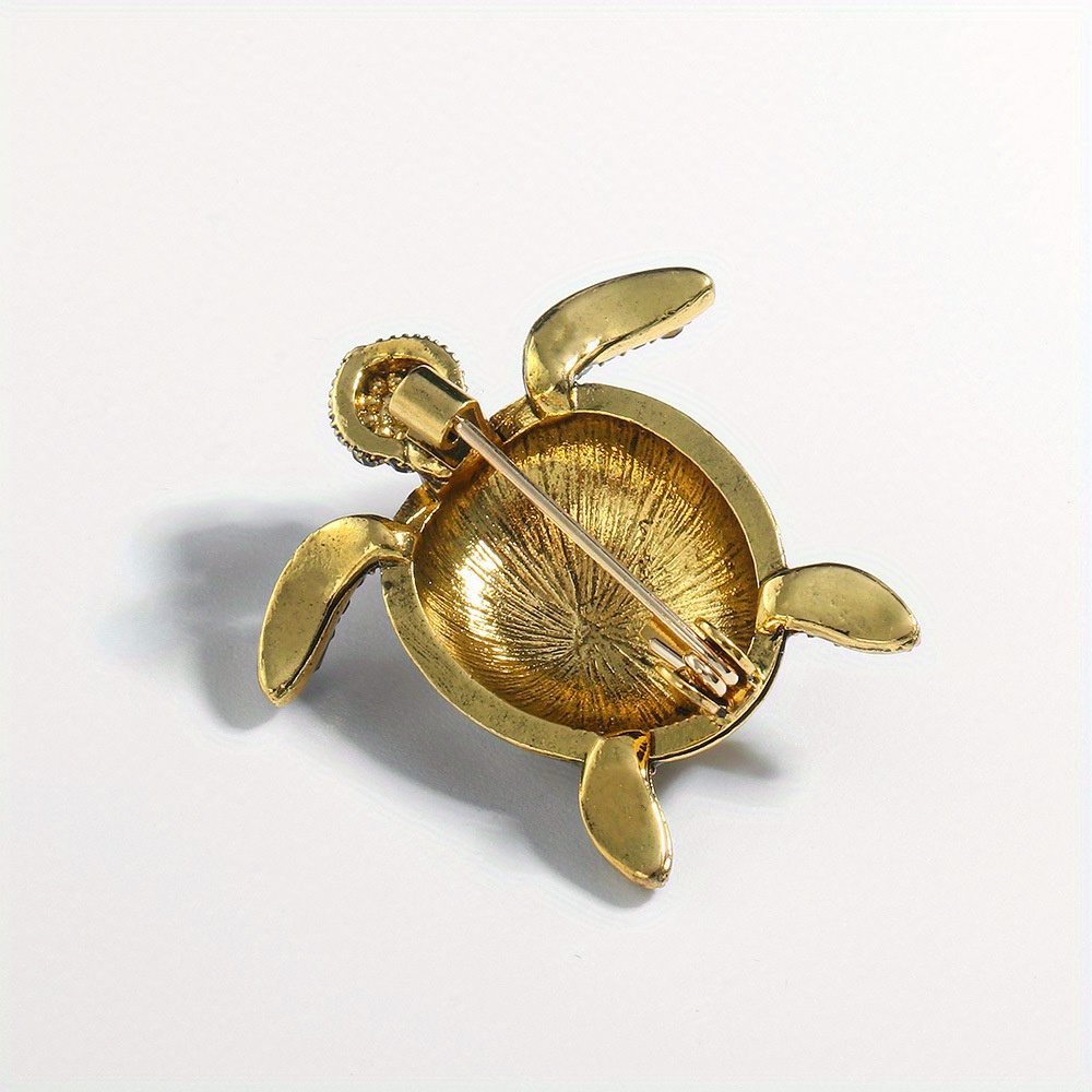 Creative Turtle Animal Brooch Pin Exaggerated Rhinestone - Temu Australia