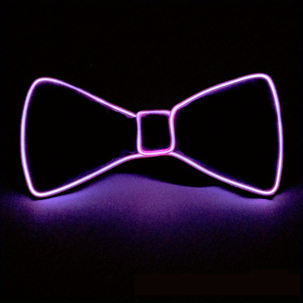 Luminous Bow Tie Neon Light Trendy Costume Accessories - Temu Canada