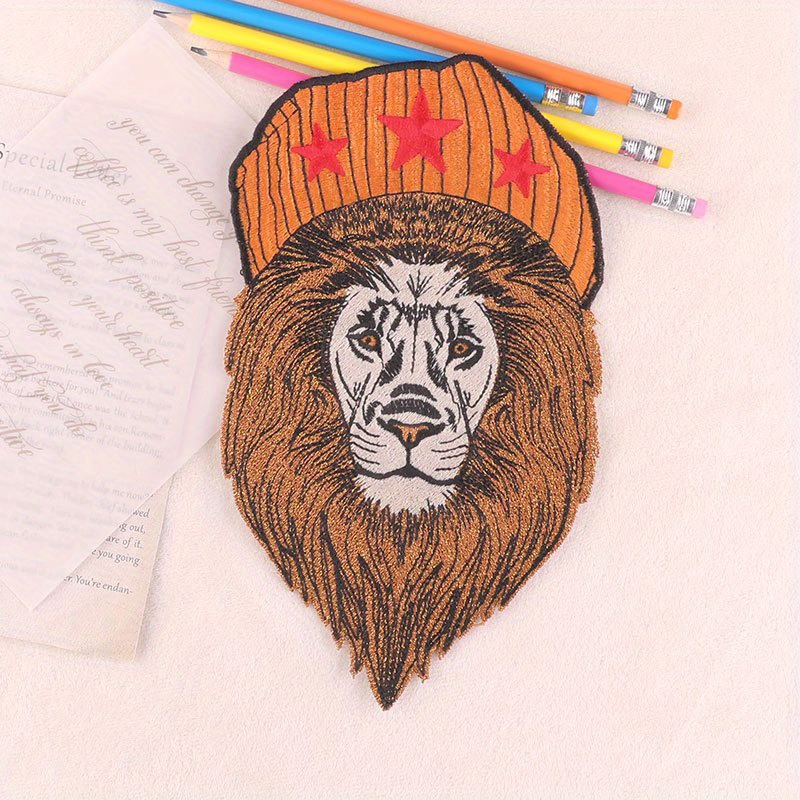Lion Embroidery Badge Label Patches Decor Diy - Temu Australia