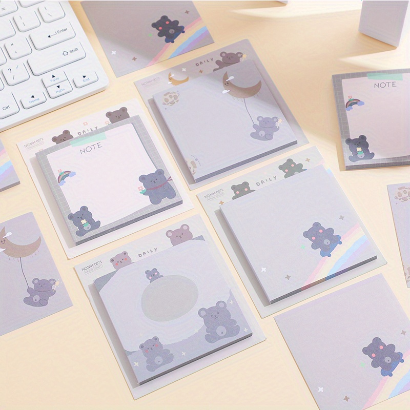 little bear note sticker stickable paper cartoon - Temu
