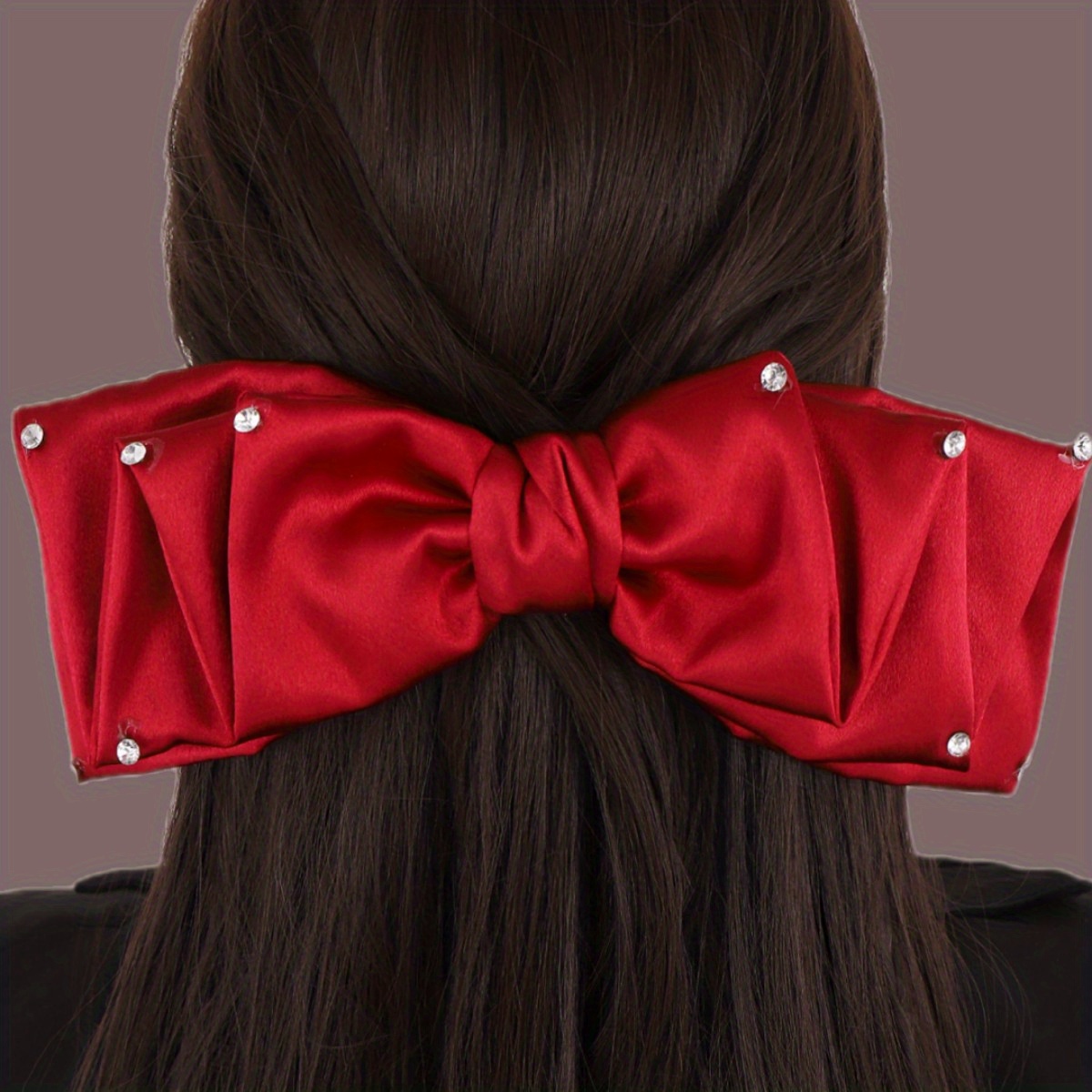 satin bow knot hair clip elegant hair clip female - Temu New Zealand