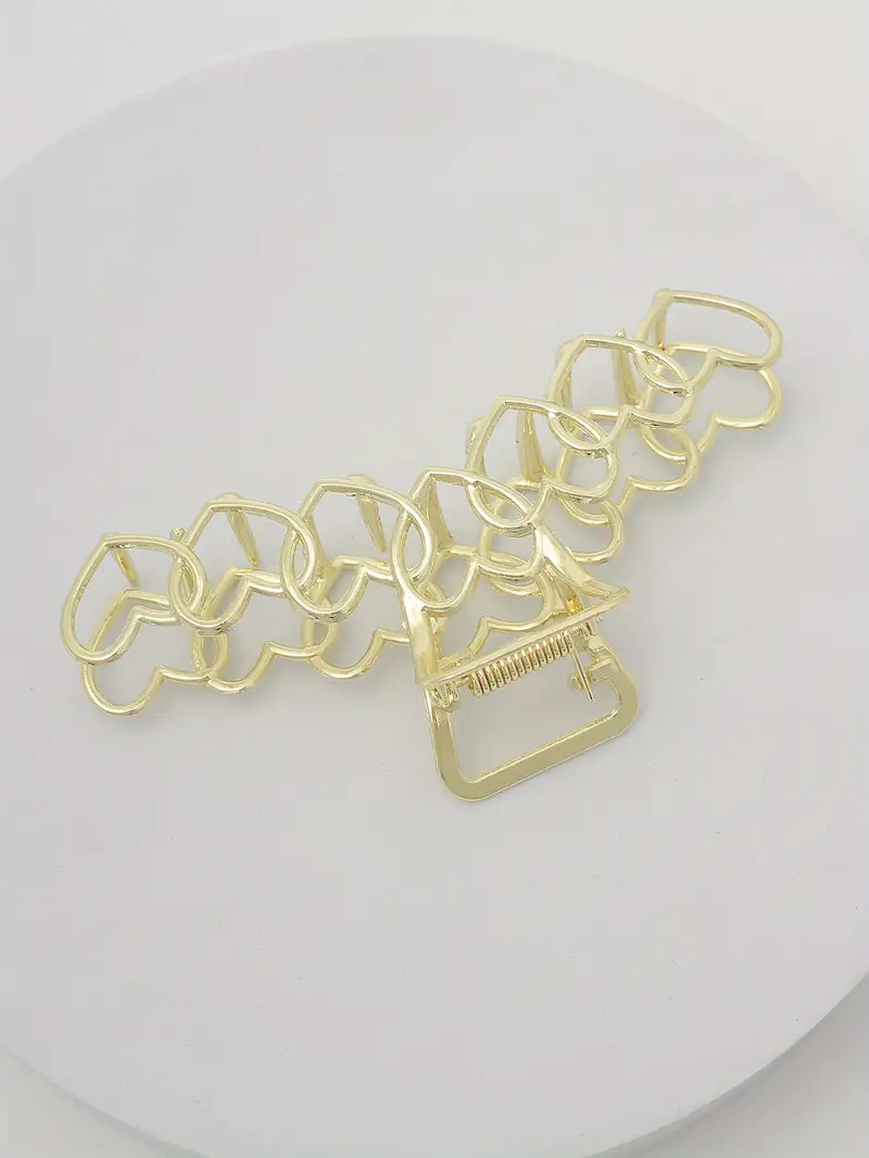Hollow Star Metal Hair Claw Clip Slivery Alloy Non Slip Strong Hold