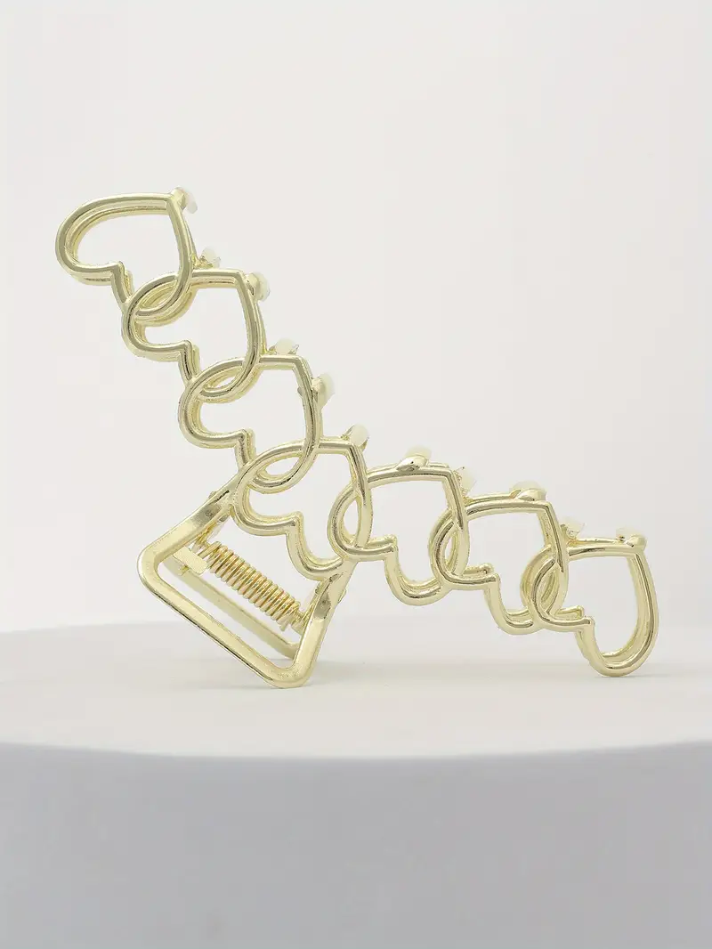 Hollow Star Metal Hair Claw Clip Slivery Alloy Non Slip Strong Hold