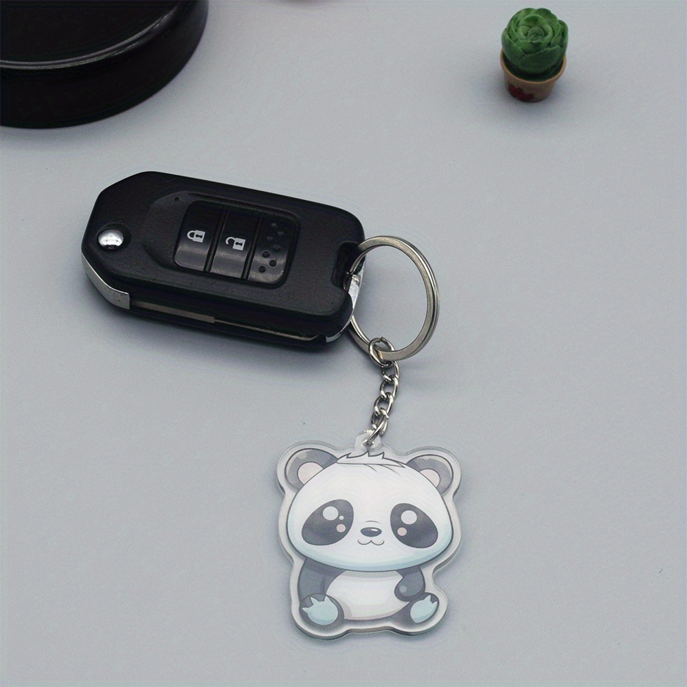 Fun Cartoon Anime Keychain Set Acrylic Keyrings Car Pendant - Temu ...