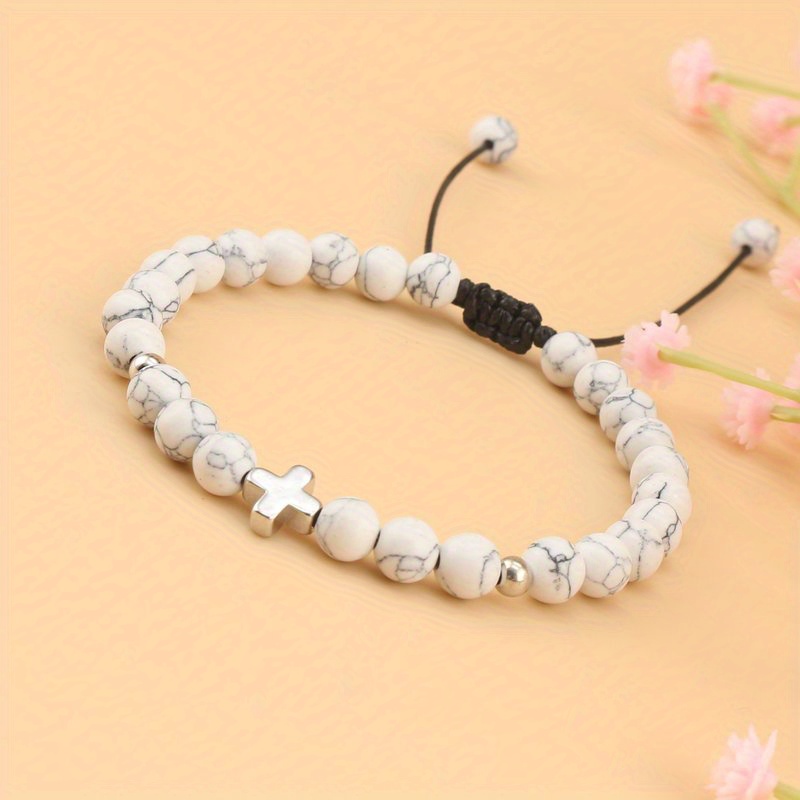 Artificial Stone Bracelet Hand woven Adjustable Wax Thread - Temu ...