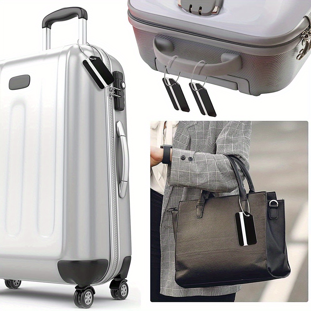 Luggage Tags Business Card Holder Aluminum Metal Travel Id - Temu