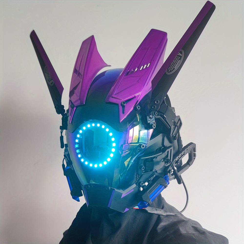 Mechanical Science Fiction Punk Mask Cool Colorful Led Lights Halloween ...