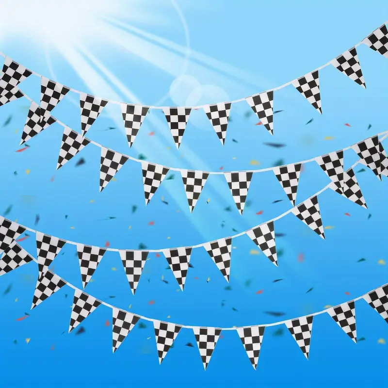 Checkered Pennant Banner Racing Flag Party Flag Banner Temu