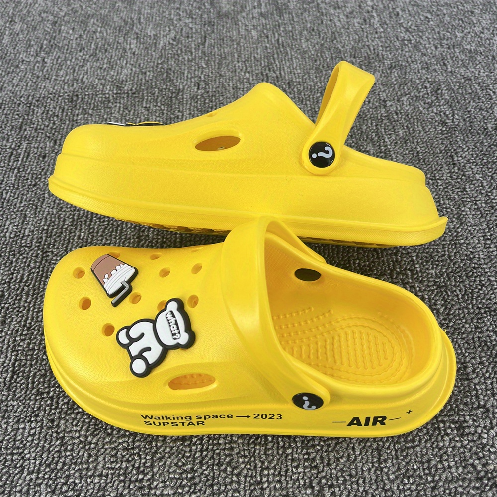 Casual Breathable Clogs Cute Cartoon Charms Boys Quick - Temu United ...
