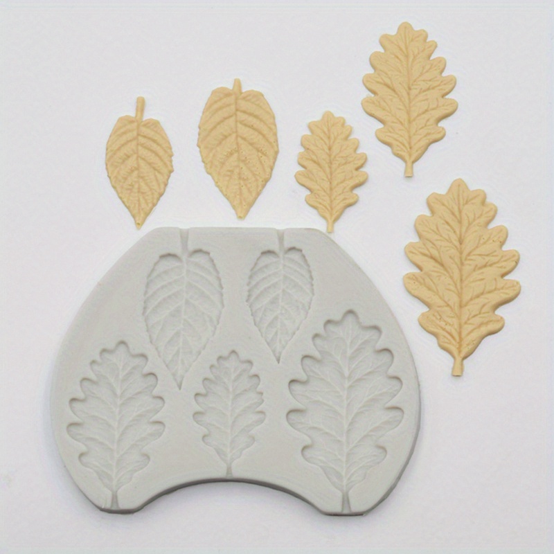 1pc Tree Leaf Shape Chocolate Mold 3d Silicone Mold Oak Tree Leaves ...