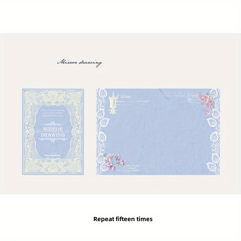 30pcs Pack Mirror Series Lace Themed Non Self Adhesive Decorative Craft ...